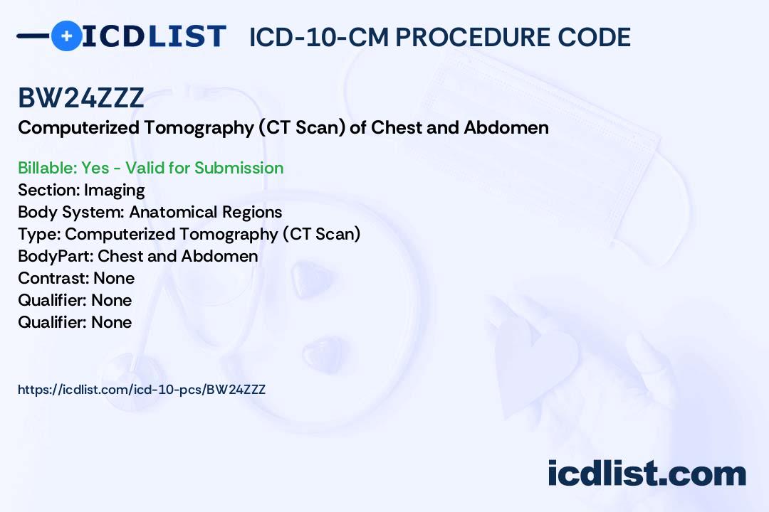 ICD-10-PCS Procedure Code BW24ZZZ - Computerized Tomography (CT Scan ...