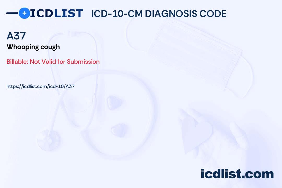 ICD-10-CM Diagnosis Code A37 - Whooping cough