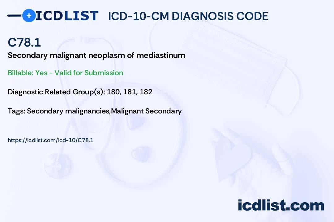 ICD-10-CM Diagnosis Code C78.1 - Secondary malignant neoplasm of ...