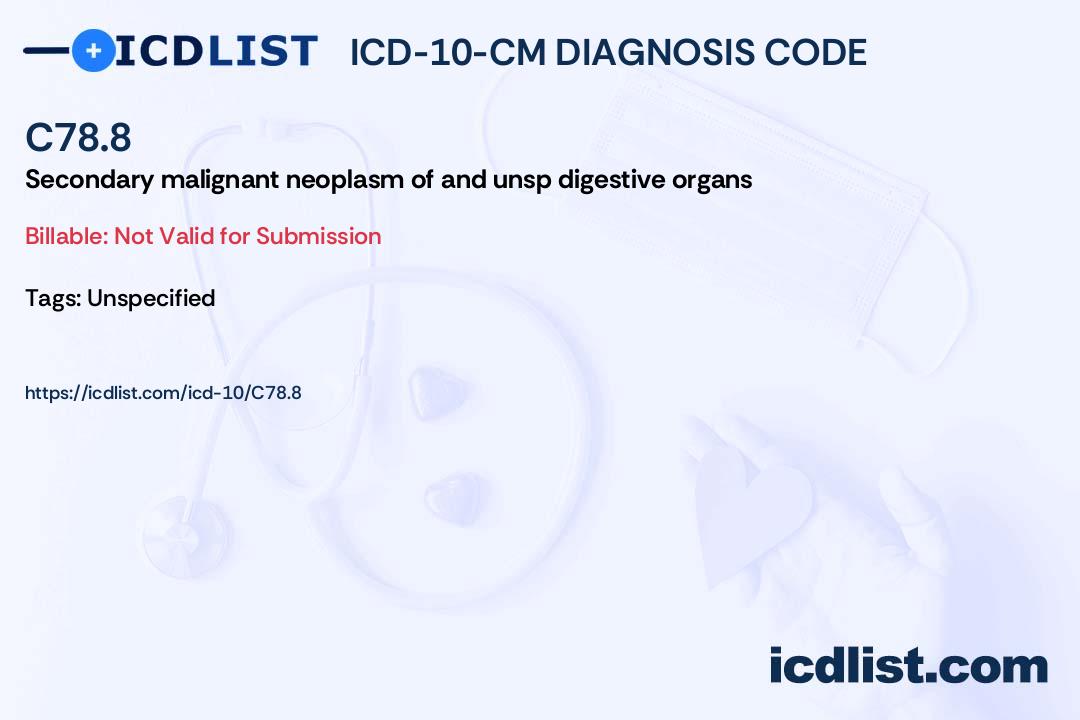 ICD-10-CM Diagnosis Code C78.8 - Secondary malignant neoplasm of other ...