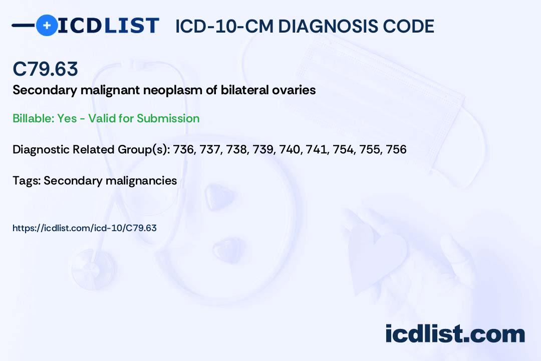 ICD-10-CM Diagnosis Code C79.63 - Secondary malignant neoplasm of ...