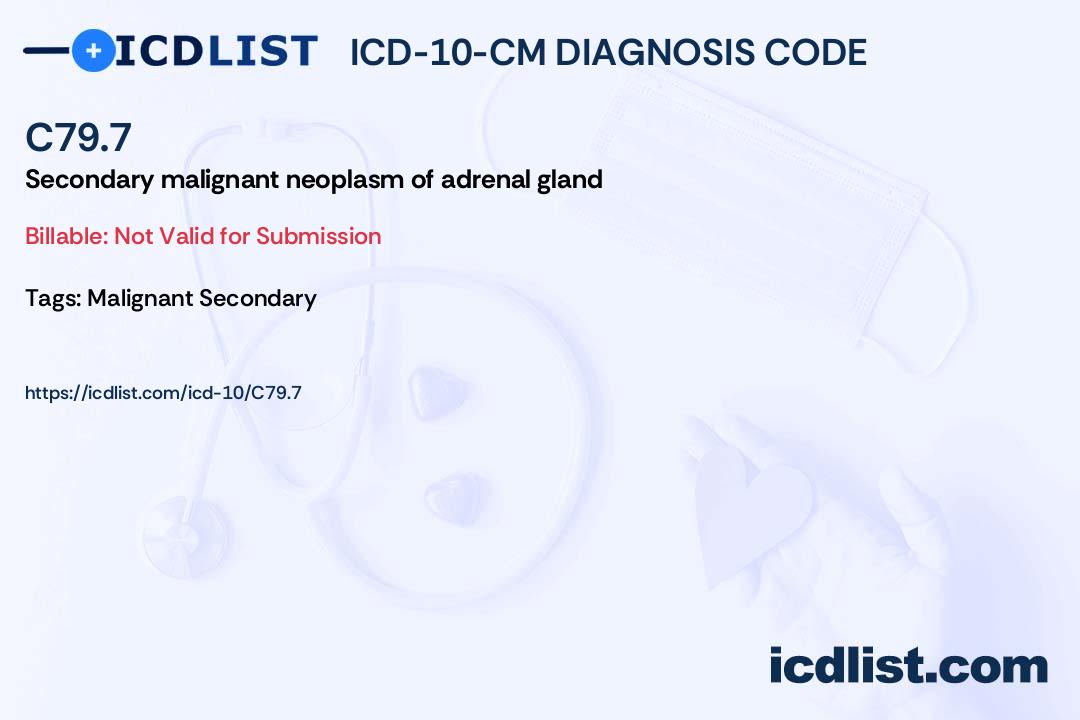 ICD-10-CM Diagnosis Code C79.7 - Secondary malignant neoplasm of ...