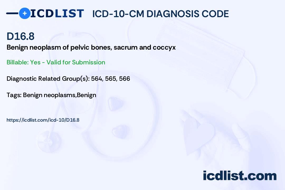 ICD-10-CM Diagnosis Code D16.8 - Benign neoplasm of pelvic bones ...