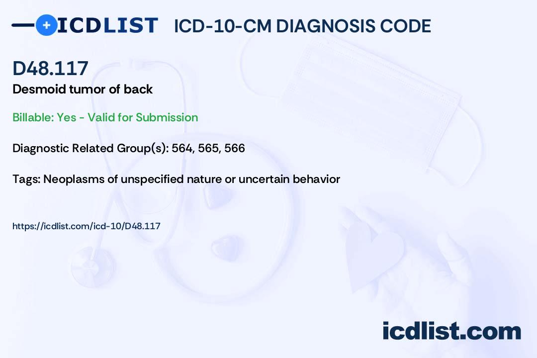 ICD-10-CM Diagnosis Code D48.117 - Desmoid tumor of back