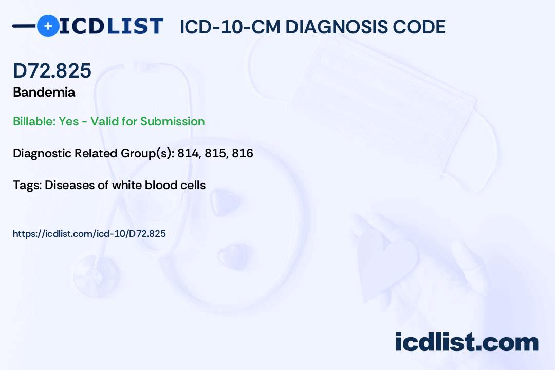 ICD-10-CM Diagnosis Code D72.825 - Bandemia