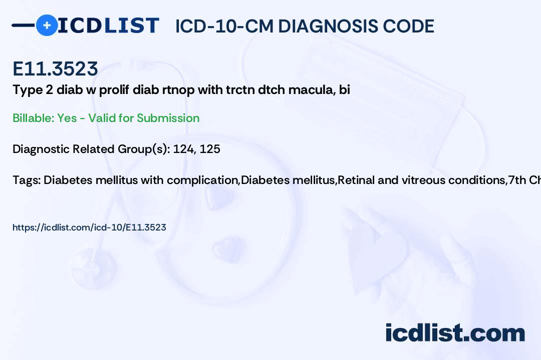 ICD-10-CM Diagnosis Code E11.3523 - Type 2 diabetes mellitus with ...