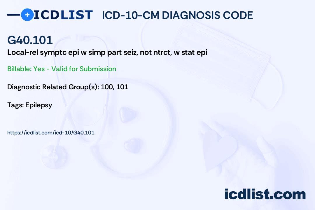 ICD-10-CM Diagnosis Code G40.101 - Localization-related (focal ...