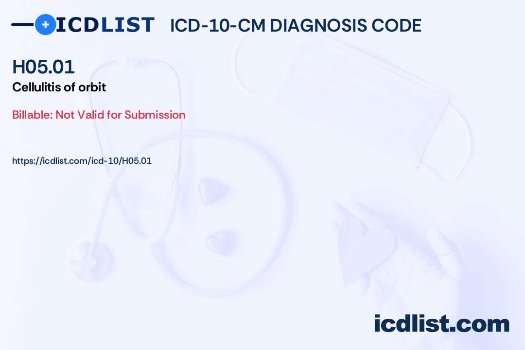 ICD-10-CM Diagnosis Code H05.01 - Cellulitis of orbit