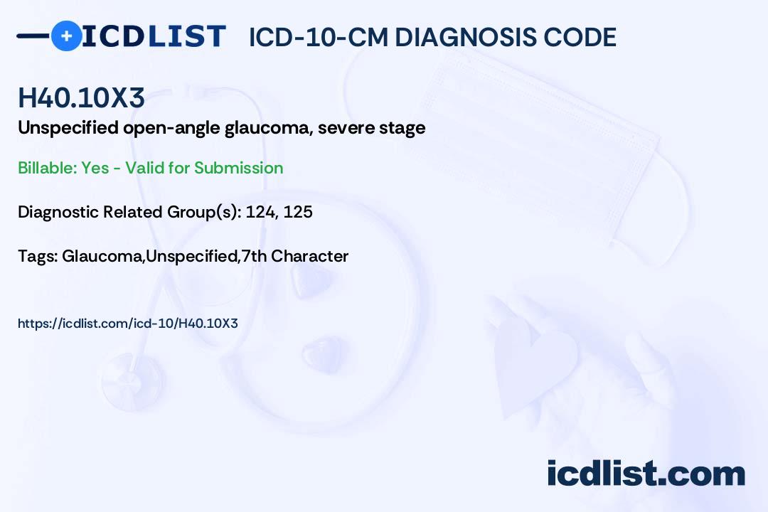 ICD-10-CM Diagnosis Code H40.10X3 - Unspecified open-angle glaucoma ...