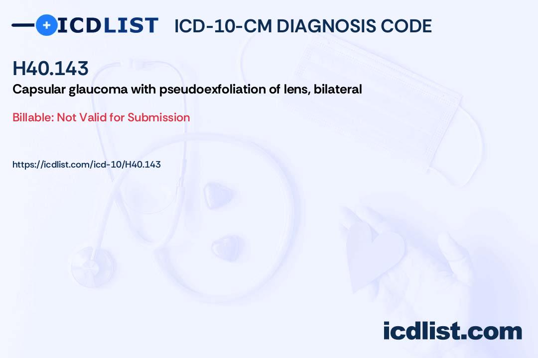 ICD-10-CM Diagnosis Code H40.143 - Capsular glaucoma with ...