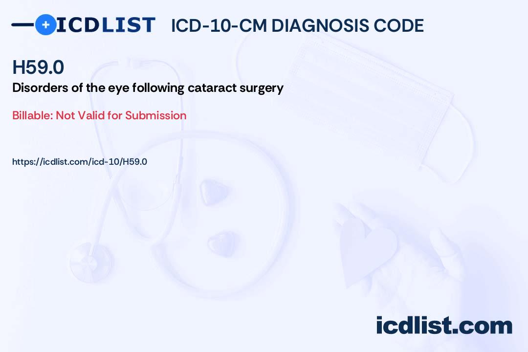 ICD-10-CM Diagnosis Code H59.0 - Disorders of the eye following ...