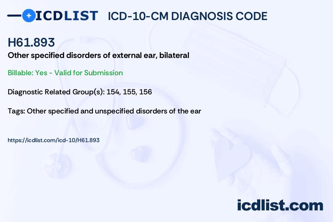 ICD-10-CM Diagnosis Code H61.893 - Other specified disorders of ...