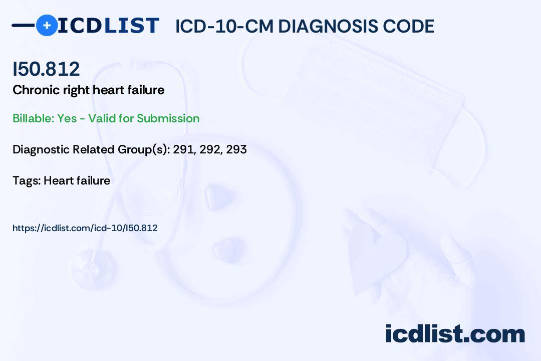 ICD-10-CM Diagnosis Code I50.812 - Chronic right heart failure