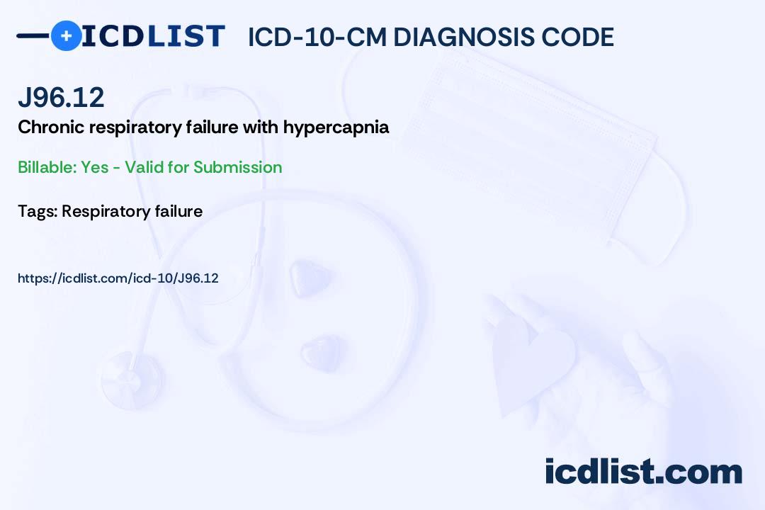 ICD-10-CM Diagnosis Code J96.12 - Chronic respiratory failure with ...