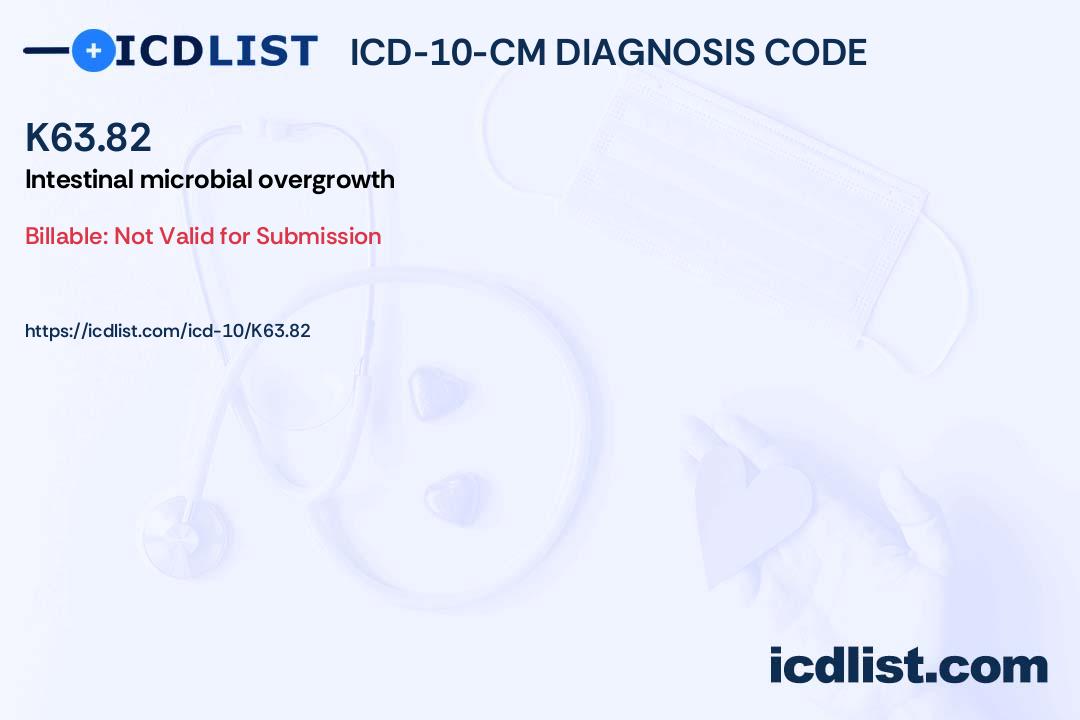 ICD-10-CM Diagnosis Code K63.82 - Intestinal microbial overgrowth