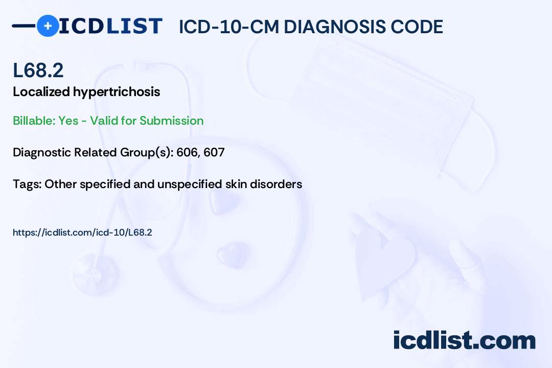 ICD-10-CM Diagnosis Code L68.2 - Localized hypertrichosis