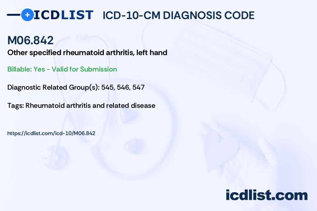 ICD-10-CM Diagnosis Code M06.842 - Other specified rheumatoid arthritis ...