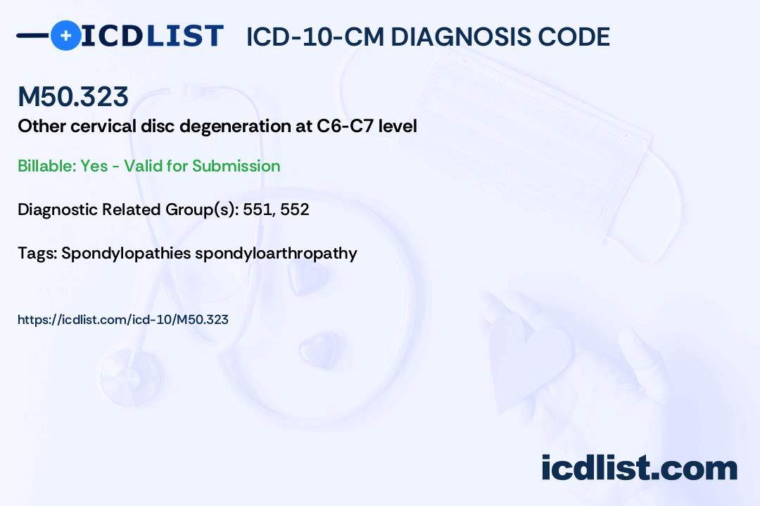 ICD-10-CM Diagnosis Code M50.323 - Other cervical disc degeneration at ...
