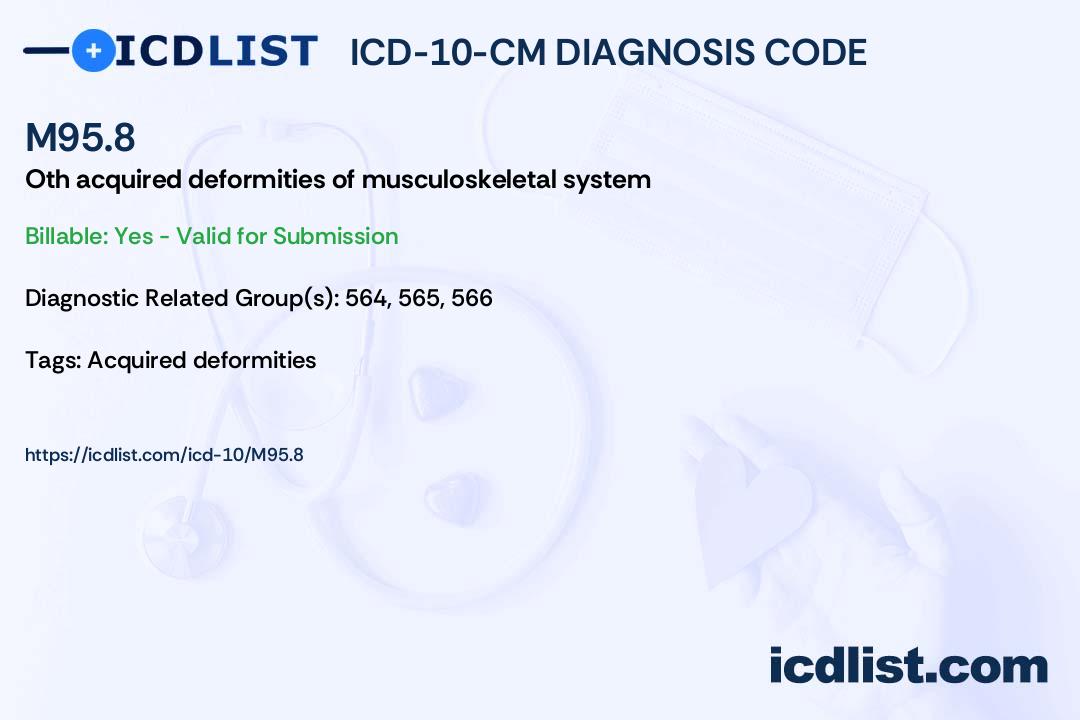 ICD-10-CM Diagnosis Code M95.8 - Other specified acquired deformities ...