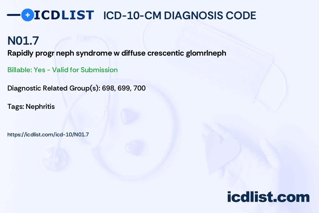 ICD-10-CM Diagnosis Code N01.7 - Rapidly progressive nephritic syndrome ...