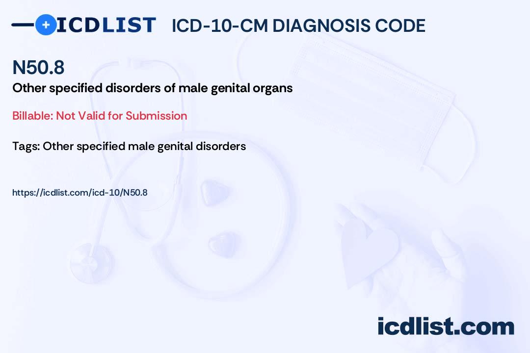 ICD-10-CM Diagnosis Code N50.8 - Other specified disorders of male ...