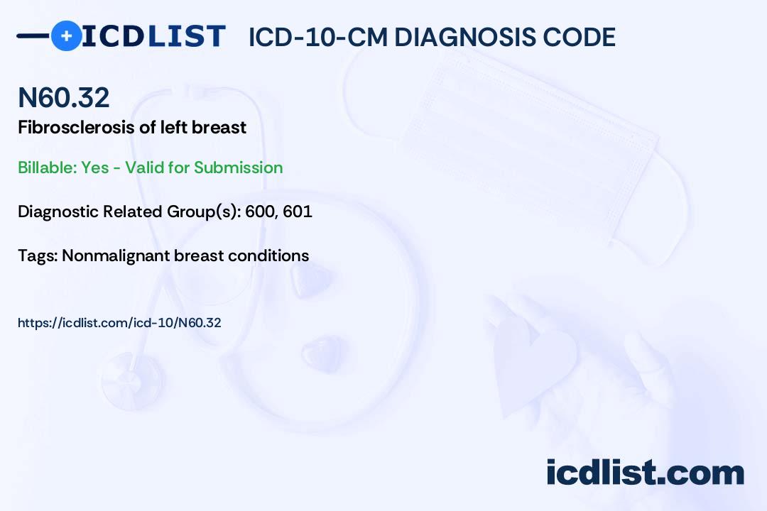 ICD-10-CM Diagnosis Code N60.32 - Fibrosclerosis of left breast