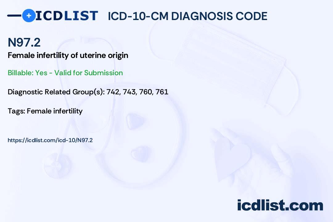 ICD 10 CM Diagnosis Code N97 2 Female Infertility Of Uterine Origin