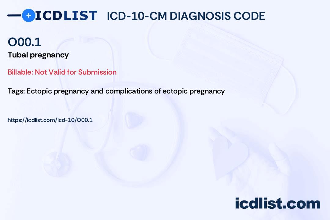 ICD-10-CM Diagnosis Code O00.1 - Tubal pregnancy
