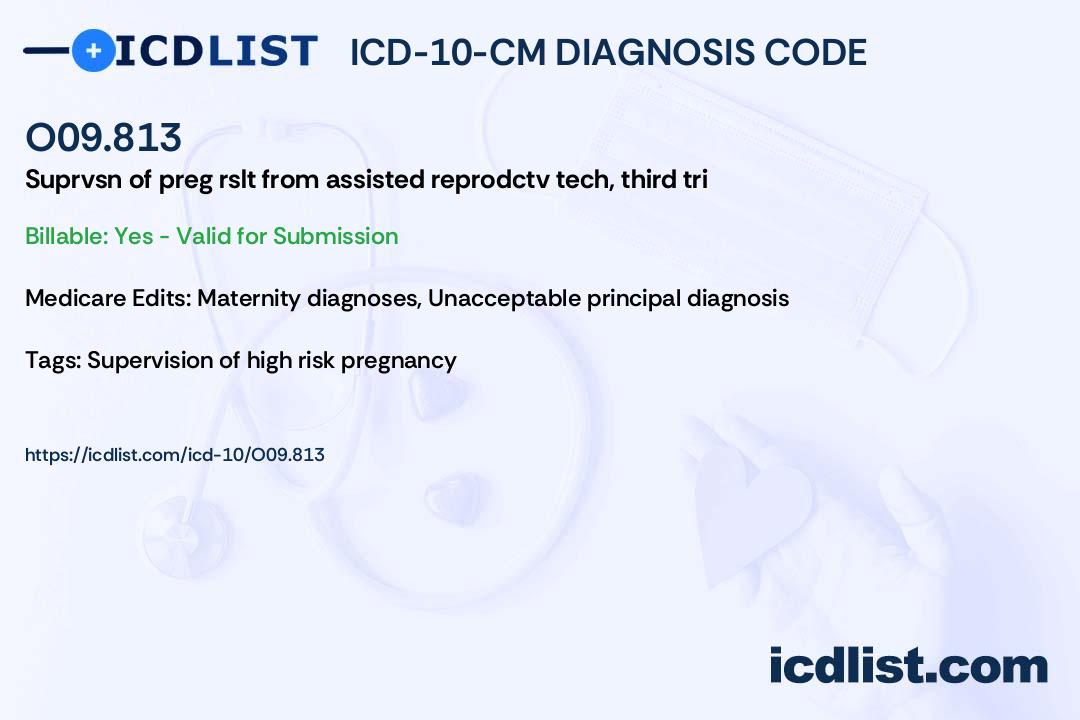 ICD-10-CM Diagnosis Code O09.813 - Supervision of pregnancy resulting ...