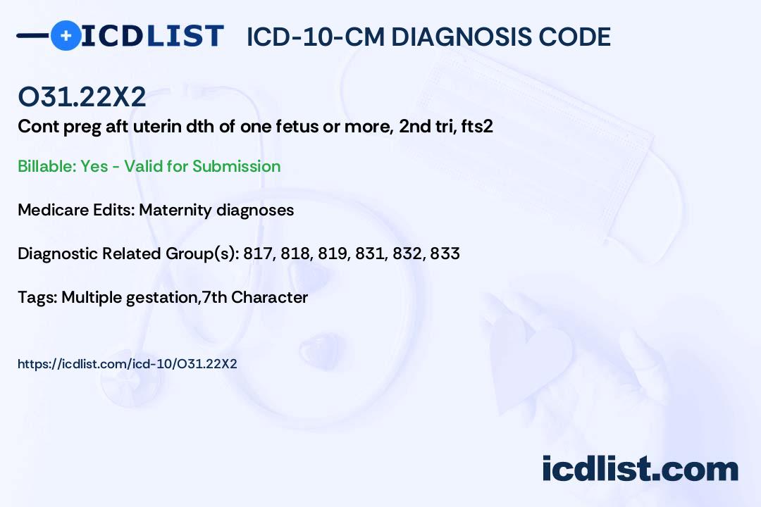 ICD-10-CM Diagnosis Code O31.22X2 - Continuing pregnancy after ...