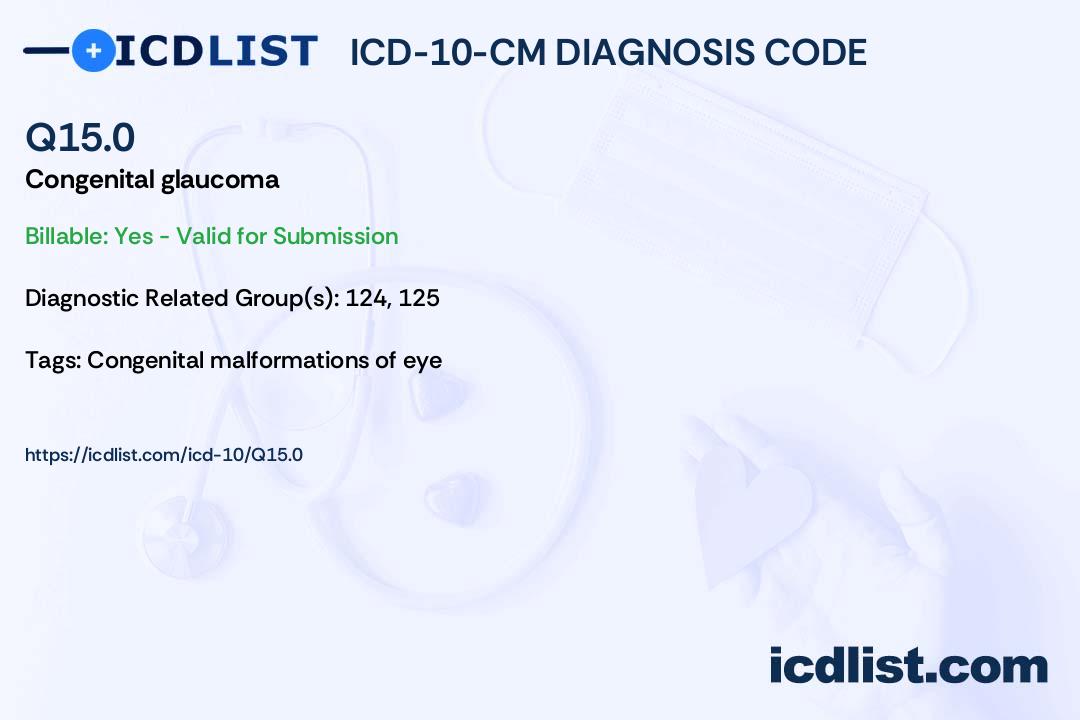 ICD-10-CM Diagnosis Code Q15.0 - Congenital glaucoma