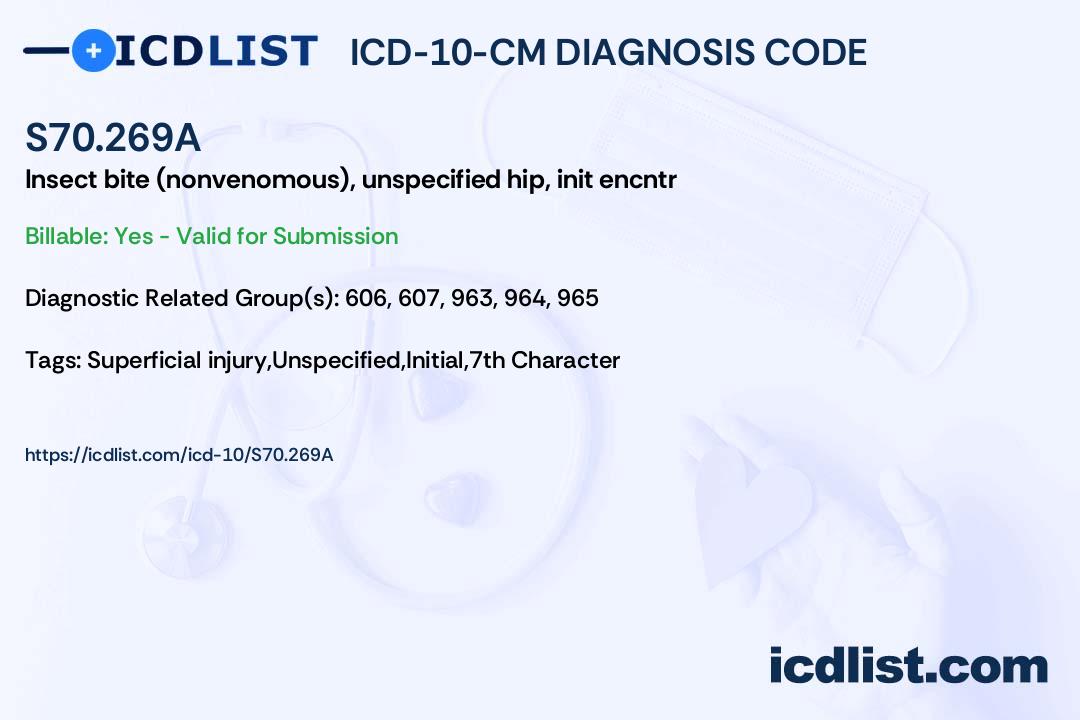 ICD-10-CM Diagnosis Code S70.269A - Insect bite (nonvenomous ...