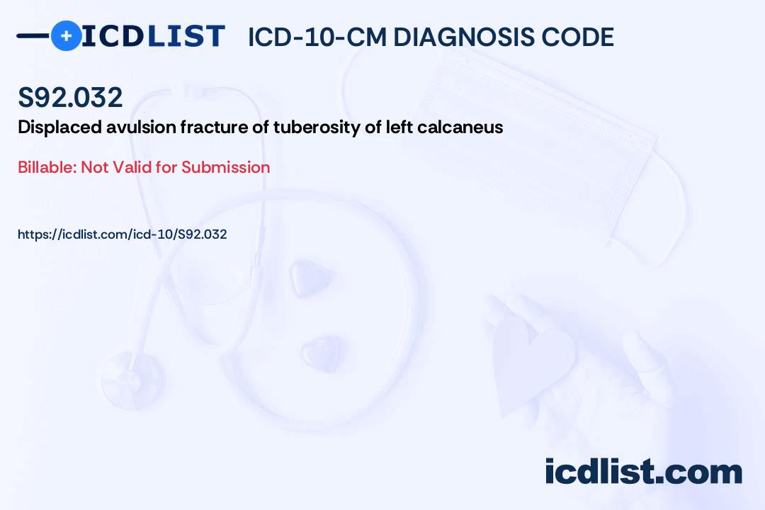 ICD-10-CM Diagnosis Code S92.032 - Displaced avulsion fracture of ...