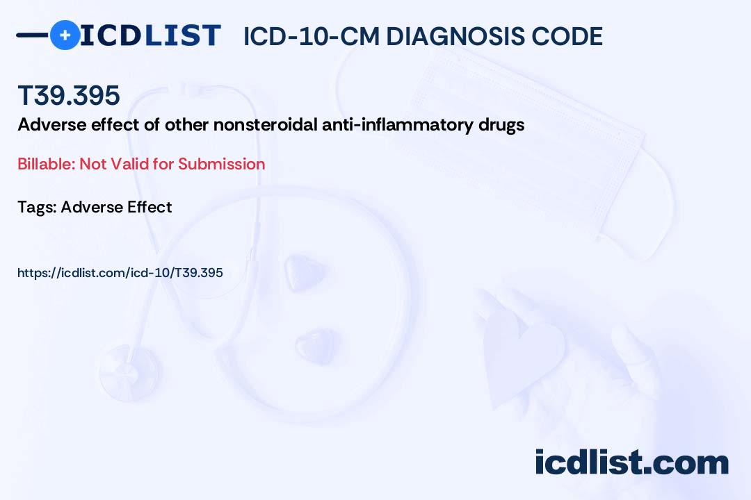 ICD-10-CM Diagnosis Code T39.395 - Adverse effect of other nonsteroidal ...