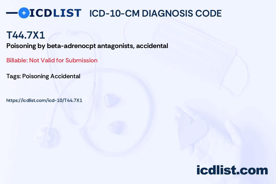 ICD-10-CM Diagnosis Code T44.7X1 - Poisoning by beta-adrenoreceptor ...