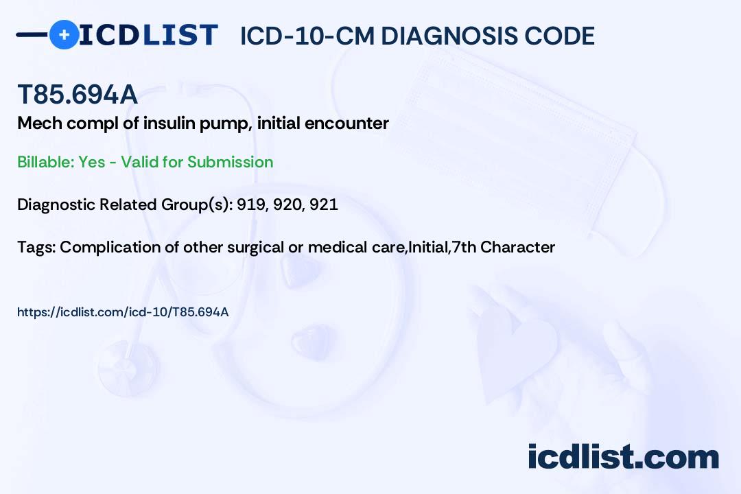 ICD-10-CM Diagnosis Code T85.694A - Other mechanical complication of ...