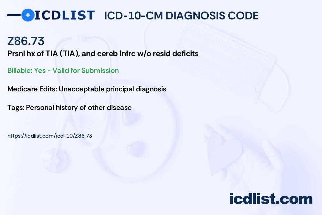 ICD 10 CM Diagnosis Code Z86 73 Personal History Of Transient ICD 10 CM Diagnosis Code Z86 73 Personal History Of Transient